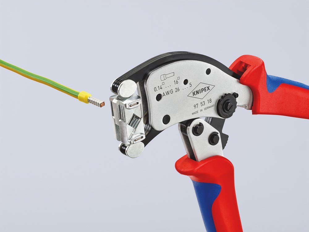 KNIPEX Twistor®16, Zelfinstellende krimptang voor adereindhulzen - W.P ...